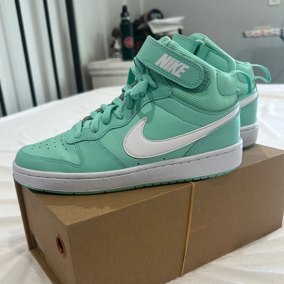 Nike | Shoes | Nike Mint Green Hightop Sneakers | Poshmark